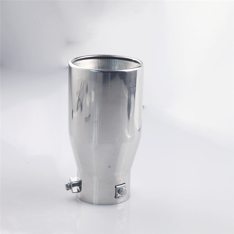 Exhaust Tip 80mm Stainless Steel silver Straight cut Tip Exhaust Tip 80mm Stainless Steel silver Straight cut Tip