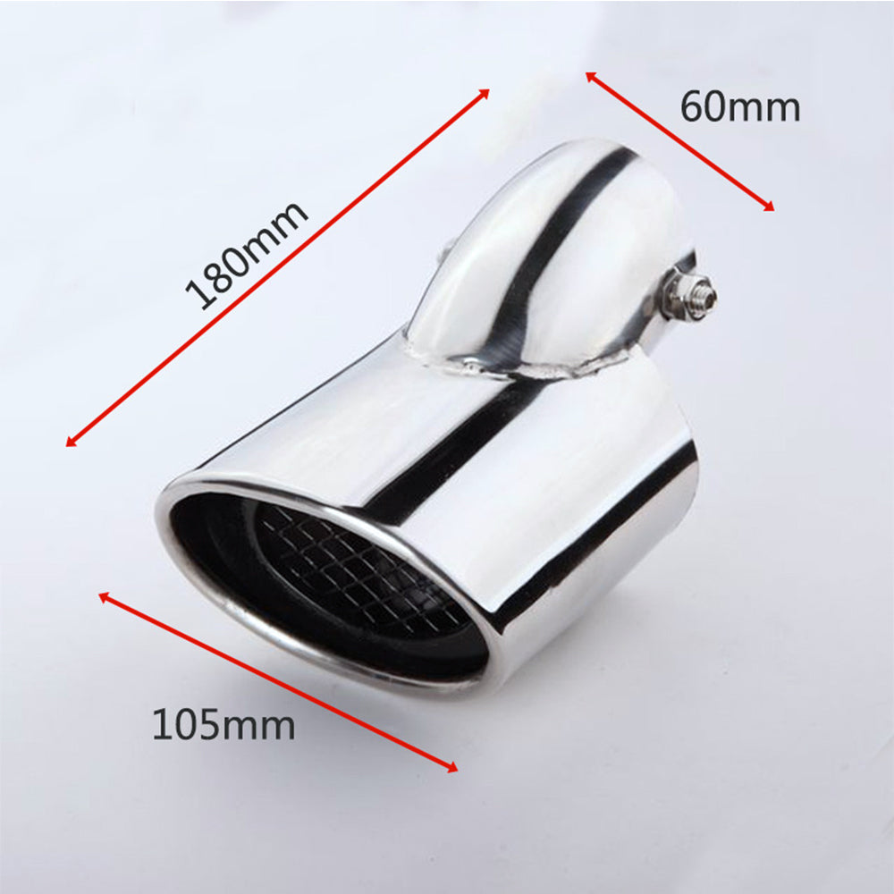 Exhaust Muffler 63mm Bolt-on Stainless Steel silver Turndown Tip A203 ...