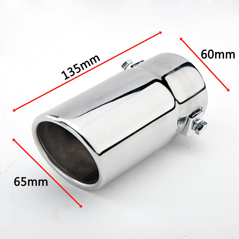 GSAEX Exhaust Tip Inlet 5" Inlet 2" Outlet Stainless Steel silver Angl ...