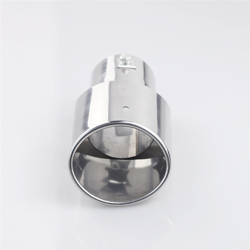Exhaust Muffler 63mm Stainless Steel Silver Angle-cut Tip A151 – Auto ...