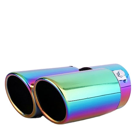 Exhaust Mufflers 63mm Stainless Steel Bolt-on colorful Angle-cut Rolle ...
