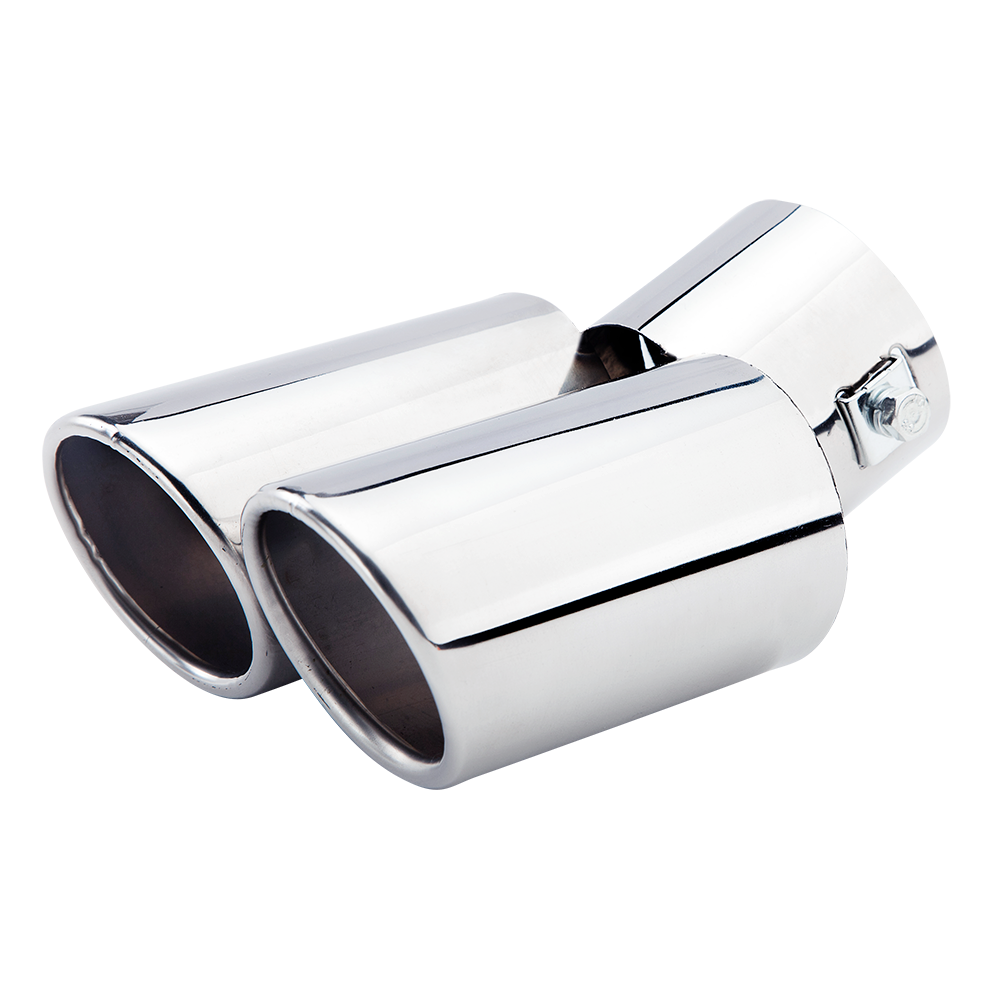 Exhaust Tip 63mm Stainless Steel silver Turndown Rolled Tip A2007 ...