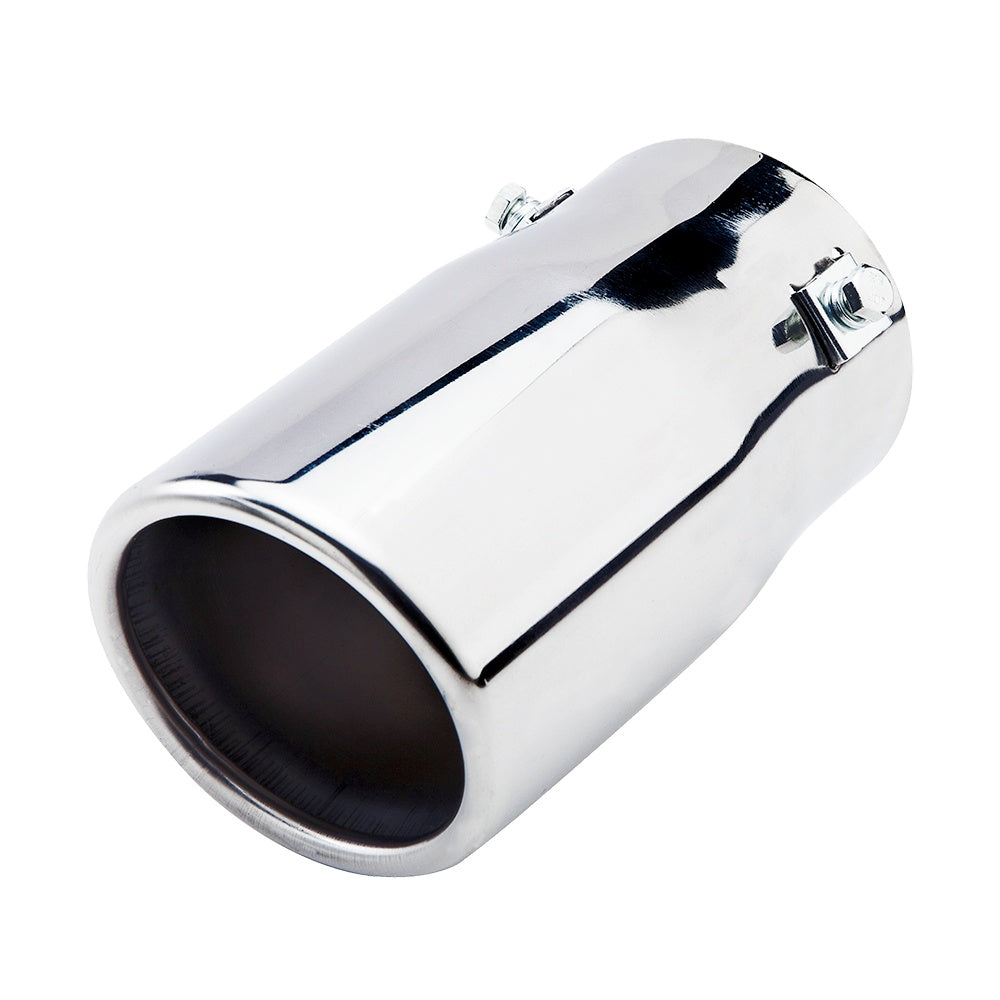 Exhaust Tip 80mm Stainless Steel silver Angle-cut Tip A8 – Auto Pipe Work