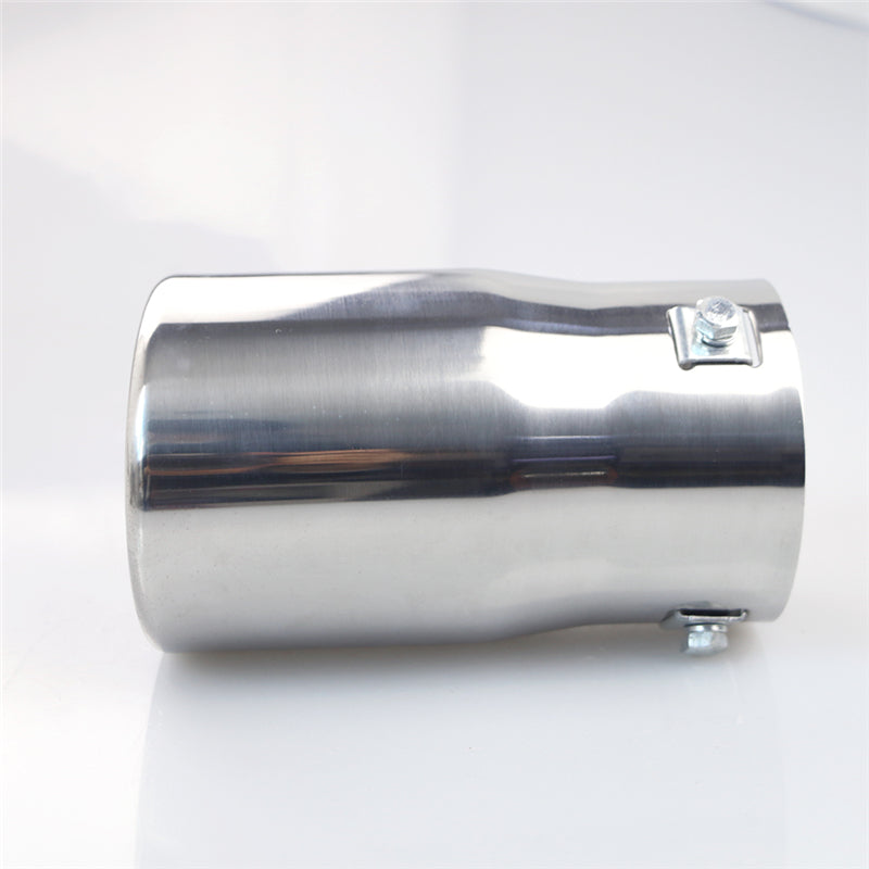 Exhaust Tip 80mm Stainless Steel silver Angle-cut Tip A8 – Auto Pipe Work